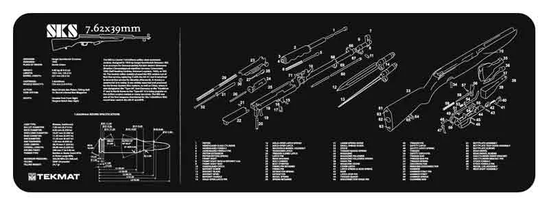 TEKMAT ARMORERS BENCH MAT - 12"X36" SKS RIFLE - Shadow Defense Gear